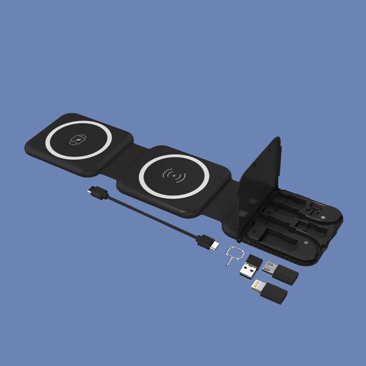 10-in-1 Magnetic Wireless Folding Charger With Data Cable Adapter ...