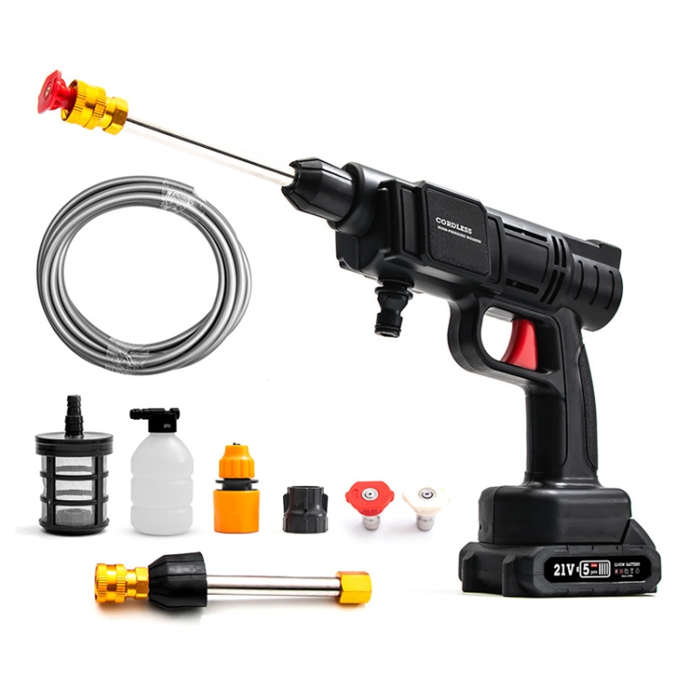 HILDA 21V High Pressure Water Torch Lithium Car Washer Plastic Package ...