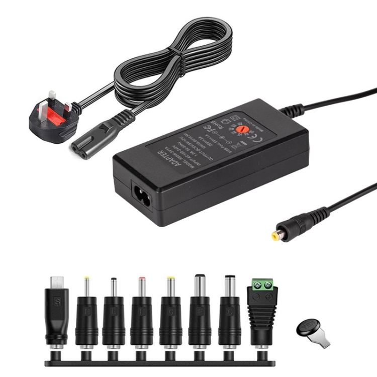 65W 6-20V Adjustable 3A DC Power Adapter Charger, Specification: UK ...