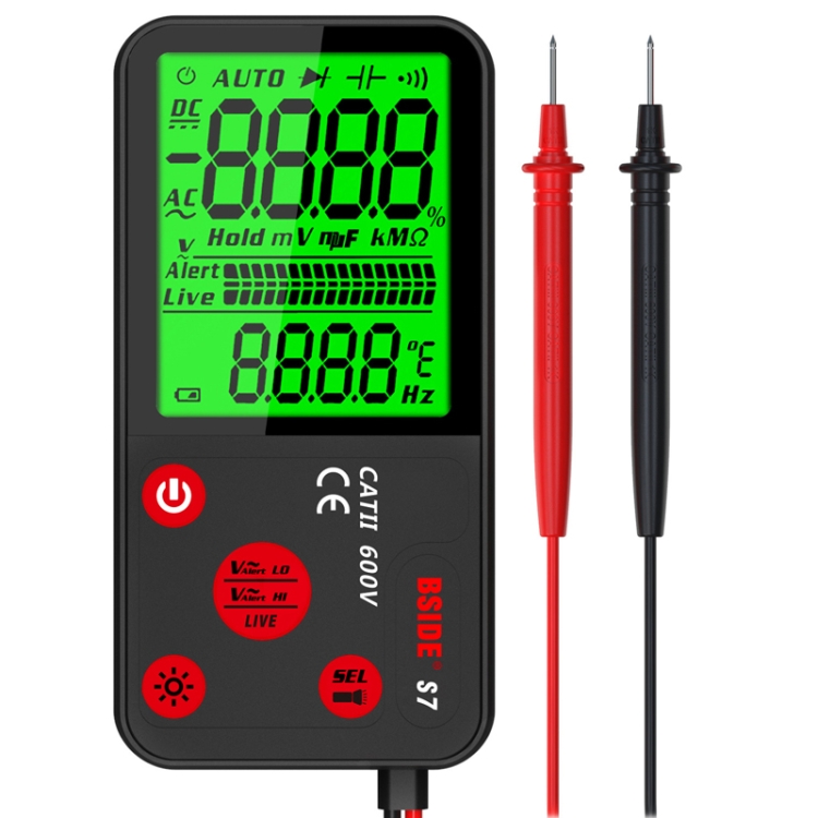 BSIDE ADMS7 Smart Thin Digital Multimeter Counts DC AC Voltmeter, Model ...