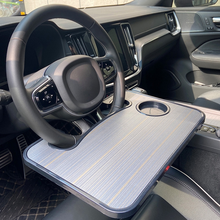 Car Steering Wheel Computer Stand Portable Dining Table Desk(Wood Grain ...