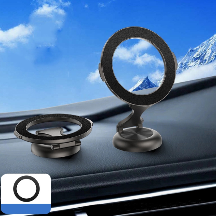 Car Magsafe Magnetic Folding Navigation Phone Holder(Black)