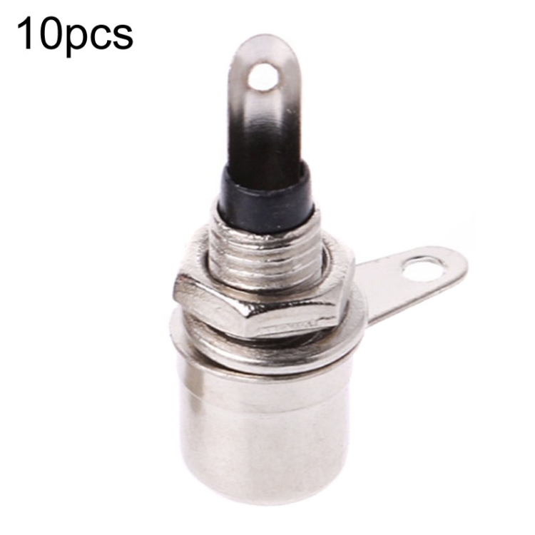 Small RCA Soldered Lotus Master AV Socket Audio Connector(Black)