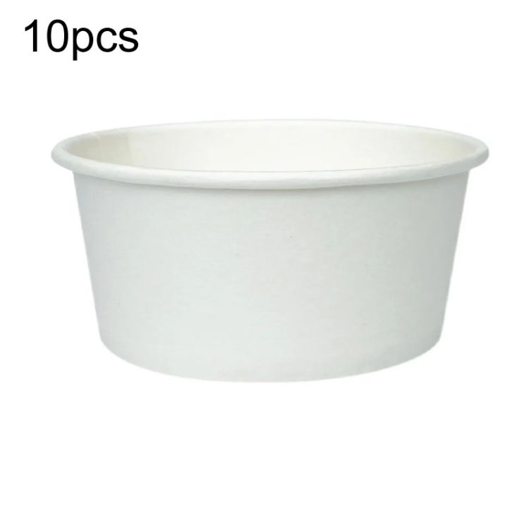 10pcs 500ml Disposable Single PE Laminated Paper Bowl Round Soup Bowl ...