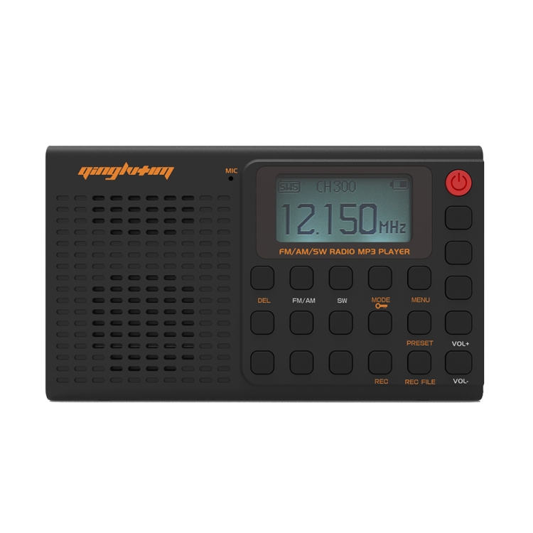 QL-M02 Portable FM/AM/SW Full-Band Digital Display Radio Recorder ...