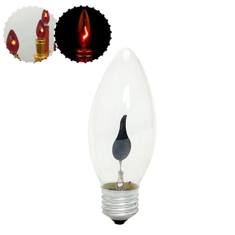 Retro Flame Light Bulb LED Energy-saving Light Source Candle Decorative ...