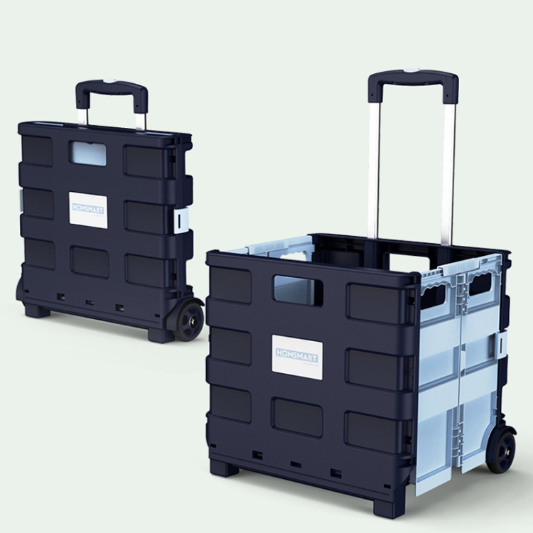 Portable Plastic Folding Shopping Cart Grocery Shopping Small Trolley ...