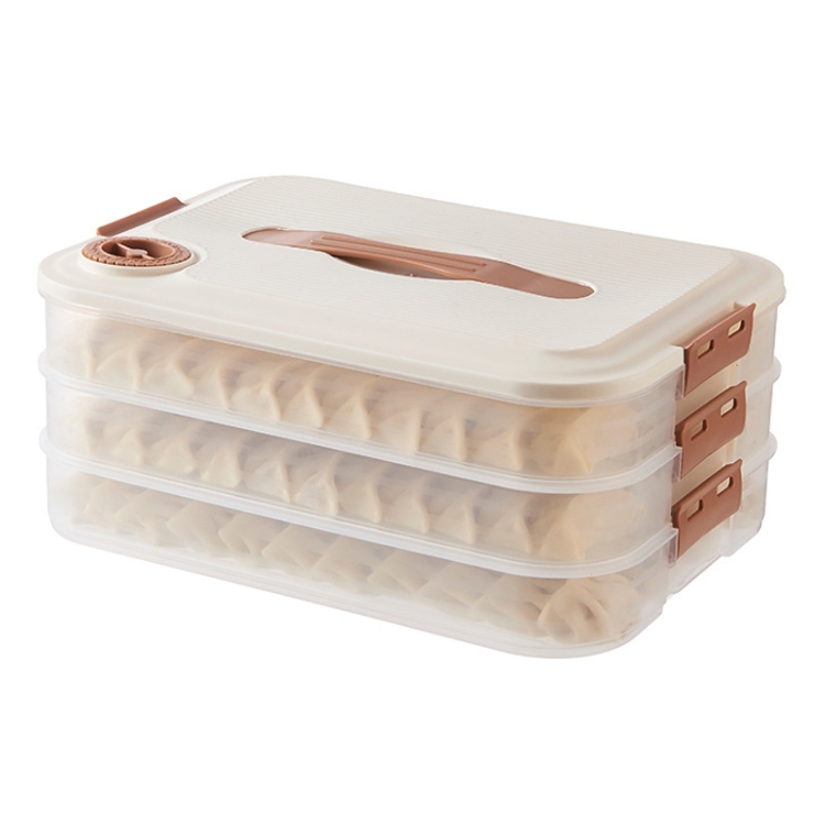 3 Layer With Cover Dumpling Storage Box Food Grade Home Dumpling Frozen ...