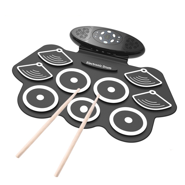 W362 Silicone Double Horn Hand-Rolled Drums Foot Pedal Percussion 7 ...