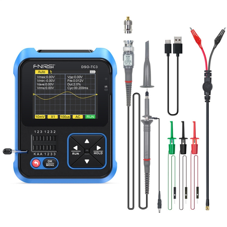 FNIRSI 3 In 1 Handheld Digital Oscilloscope LCR Transistor Tester ...