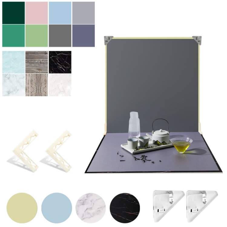 2pcs 40cm Double-Sided Background Board + 7pcs Backdrop Paper ...