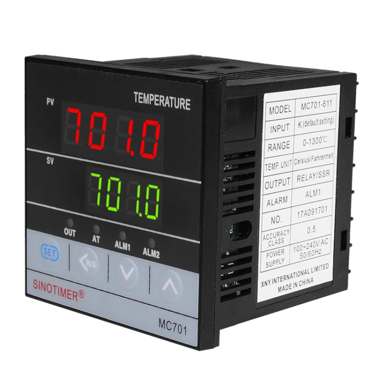 SINOTIMER MC701 Entrada universal Caja corta PID Controlador de temperatura inteligente Medidor ...