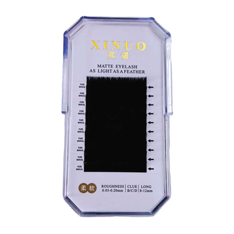 XINUO 10rows /Box Single Flat Hair Eyelash Extensions Double Tip Soft ...