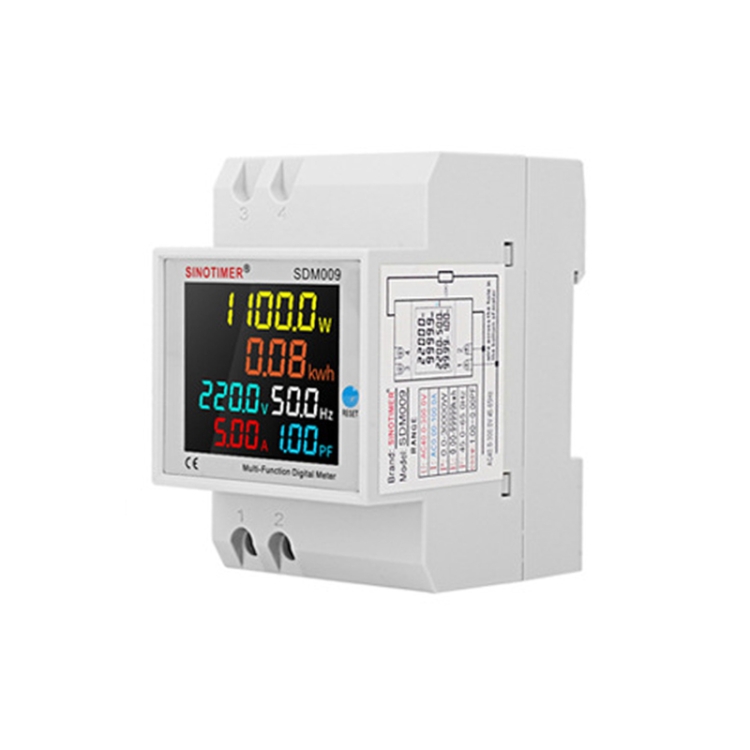 SINOTIMER SDM009 Din Rail Single-Phase Voltage Current Frequency Power ...