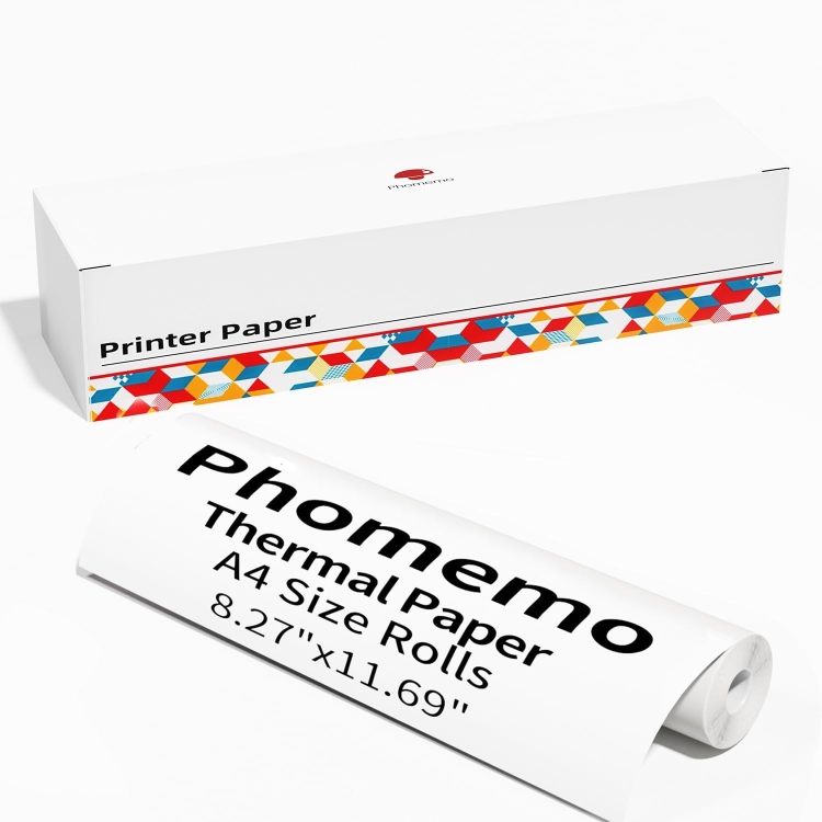 Phomemo 1 Roll A4 Thermal Paper Use With M08F Printer Holder For M832 ...