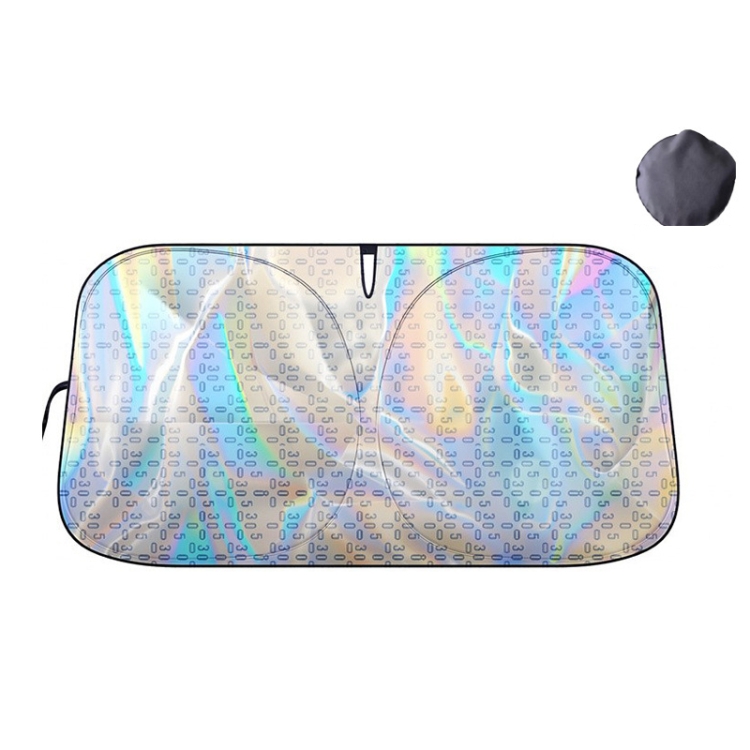 145x80cm Car Front Windshield Sun Protection Laser Sunshade Blinds ...