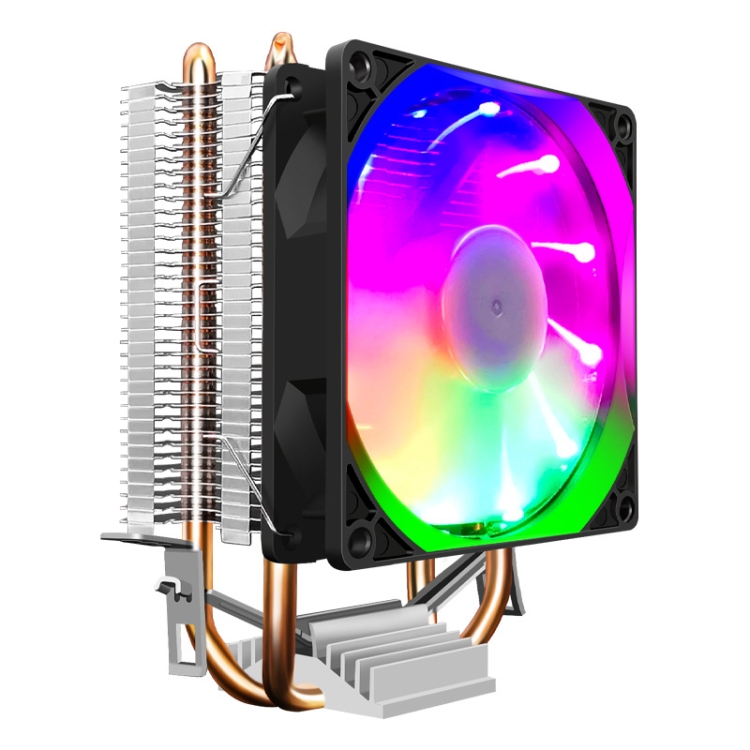 COOLMOON Frost Double Copper Tube CPU Fan Desktop PC Illuminated Silent ...
