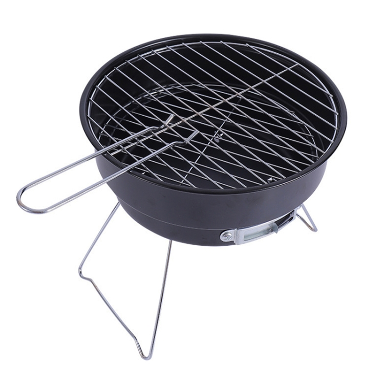 Portable Small Outdoor Folding Round BBQ Grill Wild Camping Cooking ...