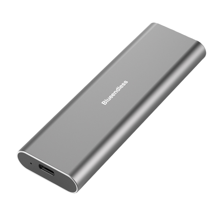 Blueendless M2815SN M.2 Dual Protocol Type-C 3.1 Mobile Hard Disk Box Laptop External SSD(Gray)