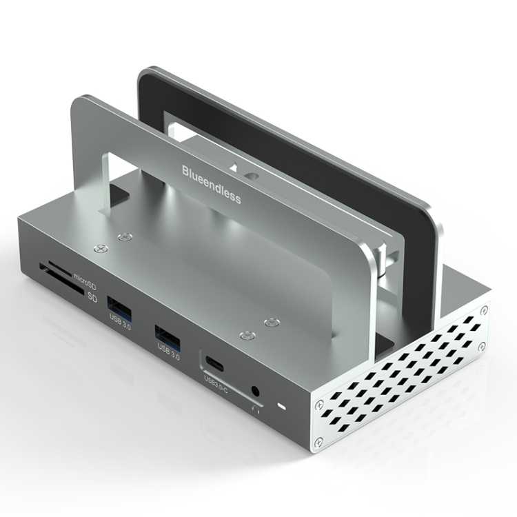 10-in -1 without LAN Blueendless 4K/60Hz Type-C Laptop Vertical Stand ...