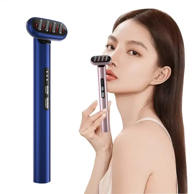 Red & Blue Light Therapy Facial Wand EMS Essence Introducing Device ...