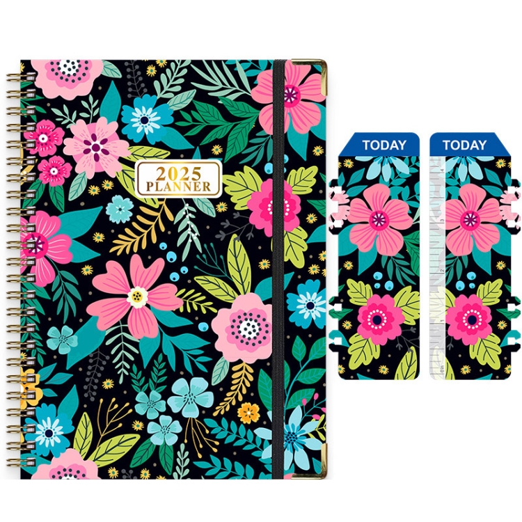 2025 English Notebook A5 Coil Notepad 365 Day Work Schedule Diary ...