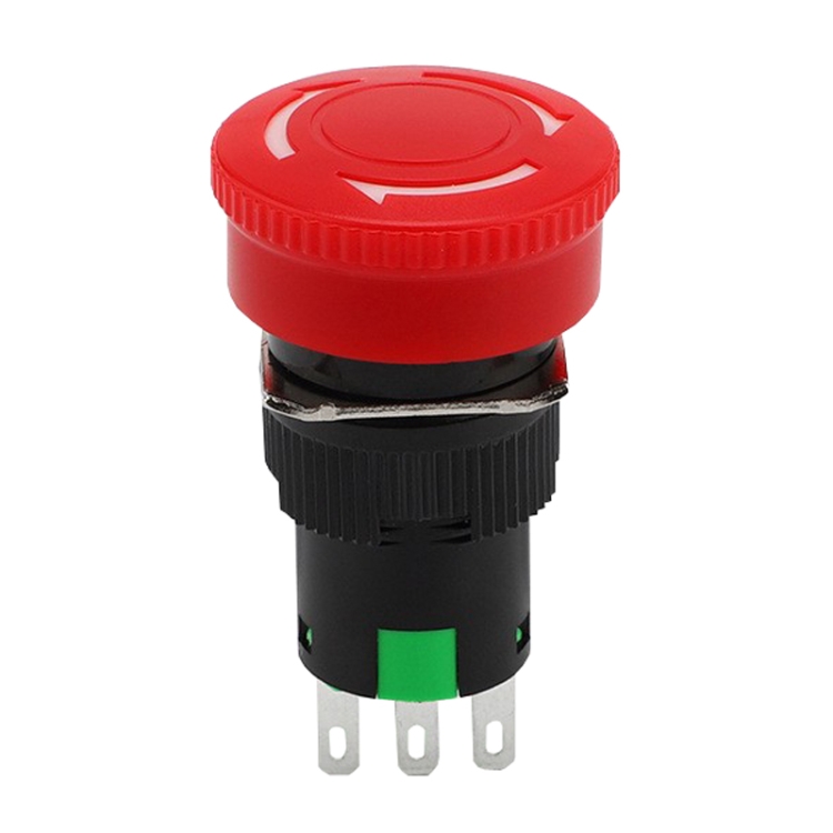 LA16 16mm Mounting Hole Emergency Stop Switch Mushroom Type Self ...