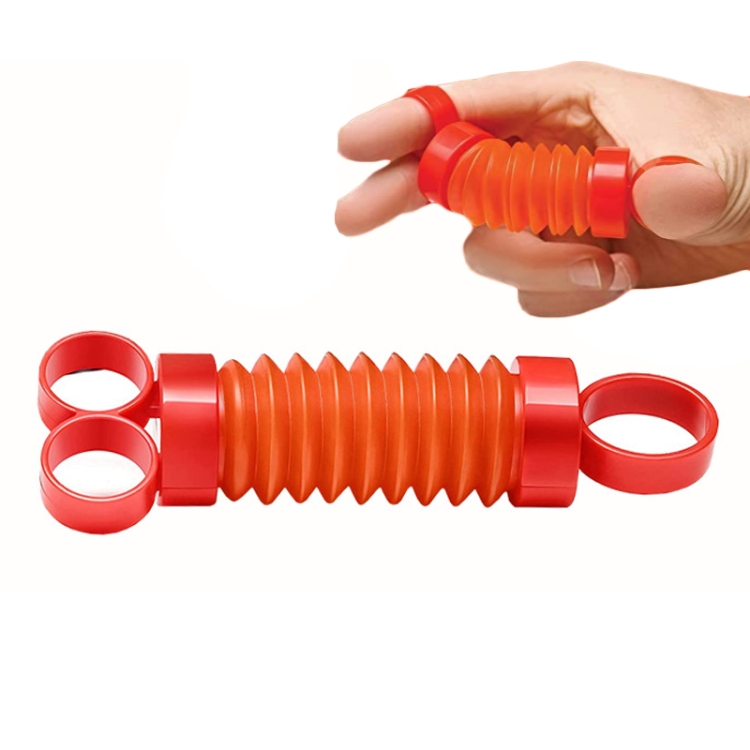 Finger Stretching Tube Finger Poppers Fidget Toy Decompression Toy(Orange)