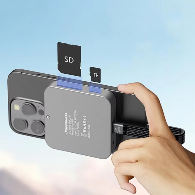 Blueendless 8-In-1 Magnetic HUB With M.2 NVMe/SATA SSD Enclosure (HDMI ...