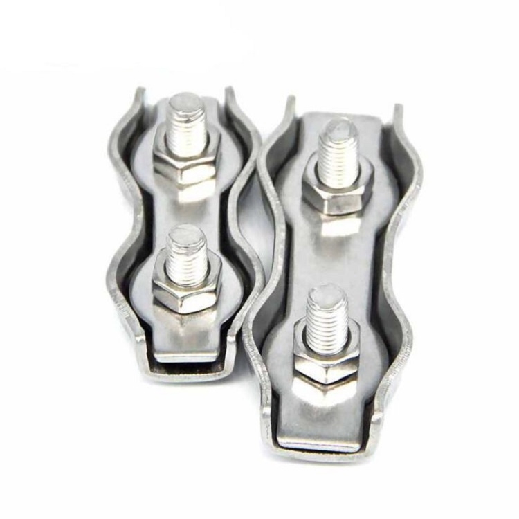 304 Stainless Steel Plate Single Clip Double Clamp Wire Rope Clamp ...