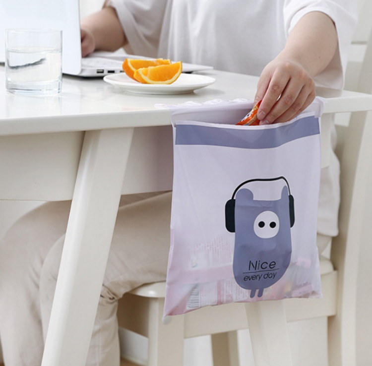 15 Pcs 크리 에이 티브 귀여운 자동차 쓰레기 봉투 자동차 인테리어 회색에 대 한 붙여 넣기 형 청소 가방