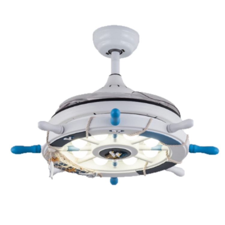 Creative Rudder Fan Light ห้องนอนเด็กพัดลมเพดานขนาดเล็กที่มองไม่เห็น ...