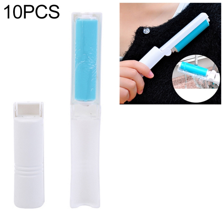 10 PCS Sticky Portable Washable Dust Roller พร้อมฝาปิด (การจัดส่งสีแบบสุ่ม)