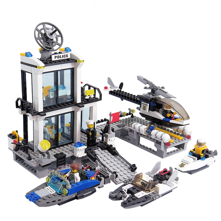 6726 536 PCS Brick Blocks Police Series Building Blocks Water Police ...
