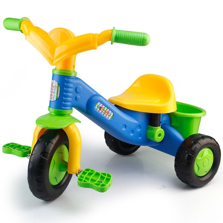 Tricycle Bicycle Bike With Bucket (Colour: Blue tricycle)
