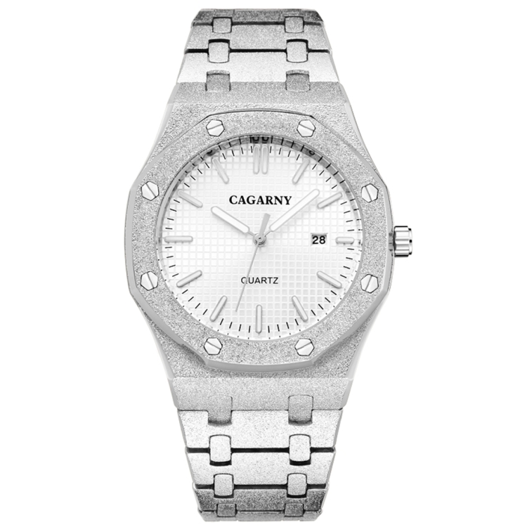 CAGARNY 6885 Octagonal Dial Quartz Dual Movement Watch Men Stainless ...