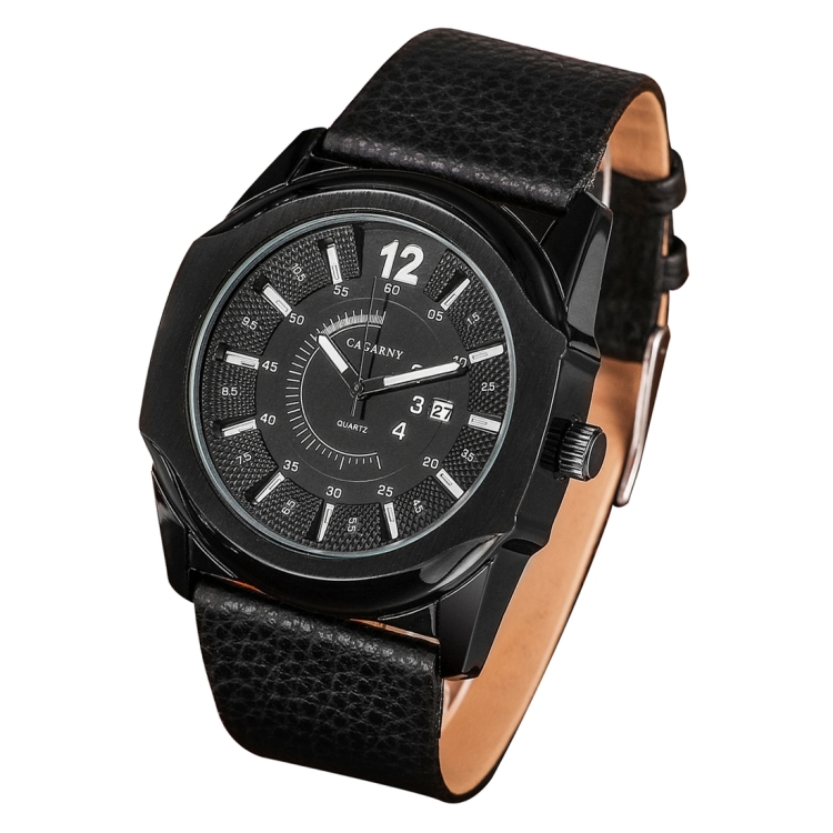 CAGARNY 6838(1) Fashionable Quartz Wrist Watch with Leather Band for ...