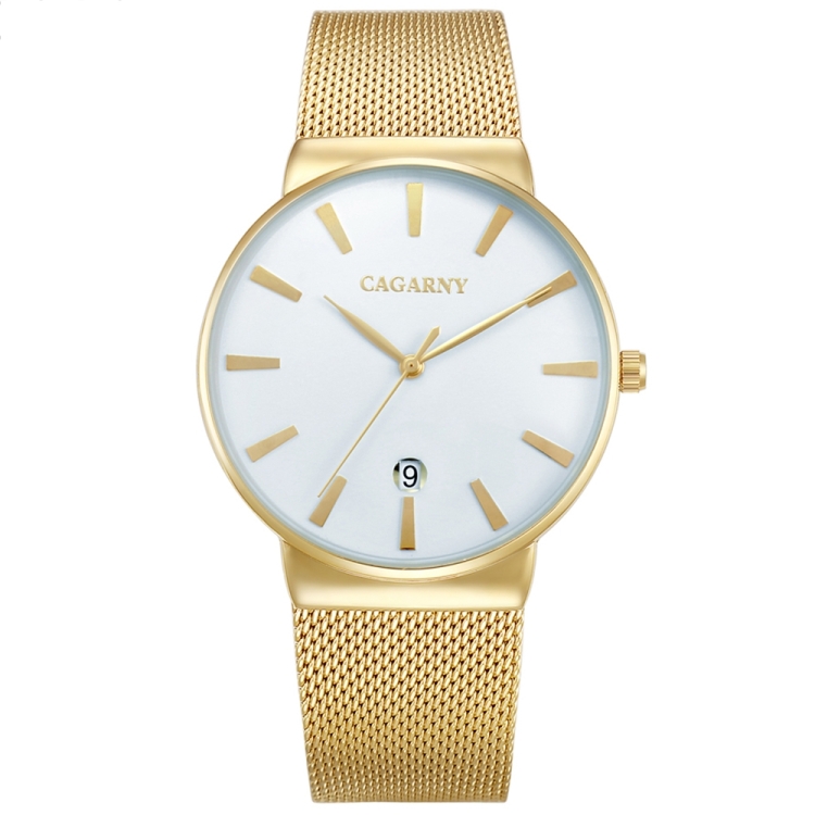 CAGARNY 6817 Living Waterproof Round Dial Quartz Movement Alloy Case ...
