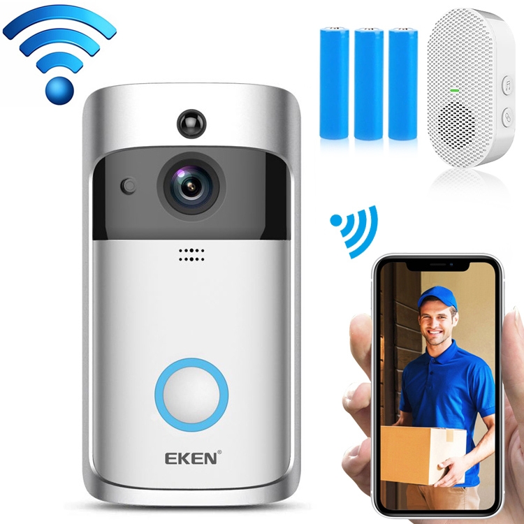 EKEN V5 720P Wireless WiFi Smart Video Doorbell, Support Cloud Storage ...