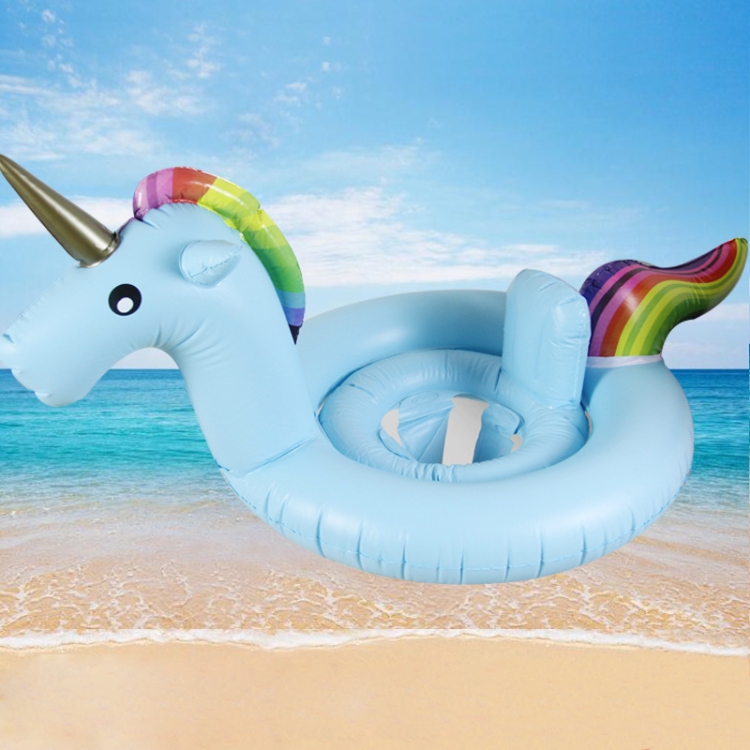 Children Summer Water Fun Inflatable Unicorn Shaped Pool Ride-on ...