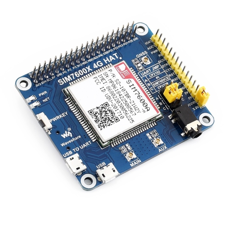 Waveshare 4G / 3G / GNSS HAT สำหรับ Raspberry Pi, LTE CAT4 สำหรับ ...