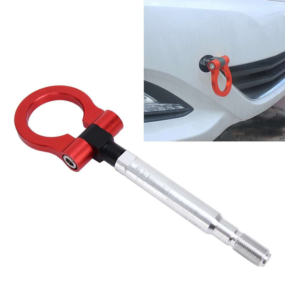 Tow Bars Aluminum Track Racing Front Rear Bumper Car Trailer Ring For