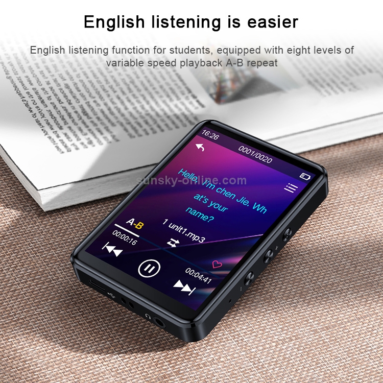 Original Lenovo LX14 Bluetooth 4.0 English Listening Walkman Learning MP3 Player with 2.8 inch ...