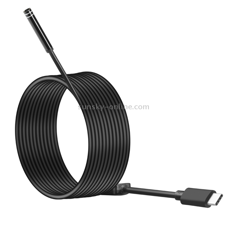 AN97 กล้องตรวจสอบท่อกันน้ำแบบเอนโดสโคป USB-C / Type-C พร้อมไฟ LED 8 ดวง ...