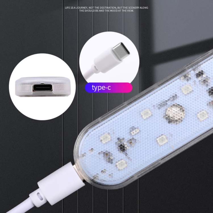 Usb C Type C 다채로운 터치 스위치 제어 자동차 발 주변 조명