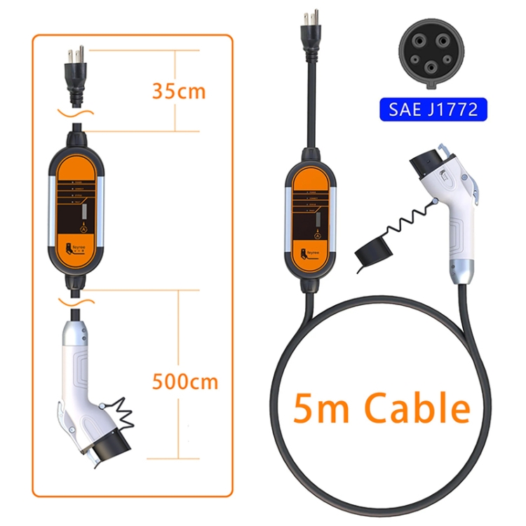 Cargador SAE J1772 para vehículo de nueva energía de aleación de aluminio ajustable portátil ...