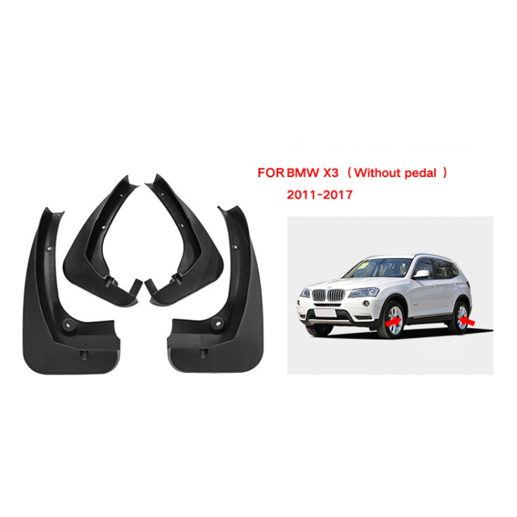 สำหรับ BMW X3 F25 2011-2017 4 ชิ้น/เซ็ตรถอัตโนมัติพลาสติก Splash Flaps ...