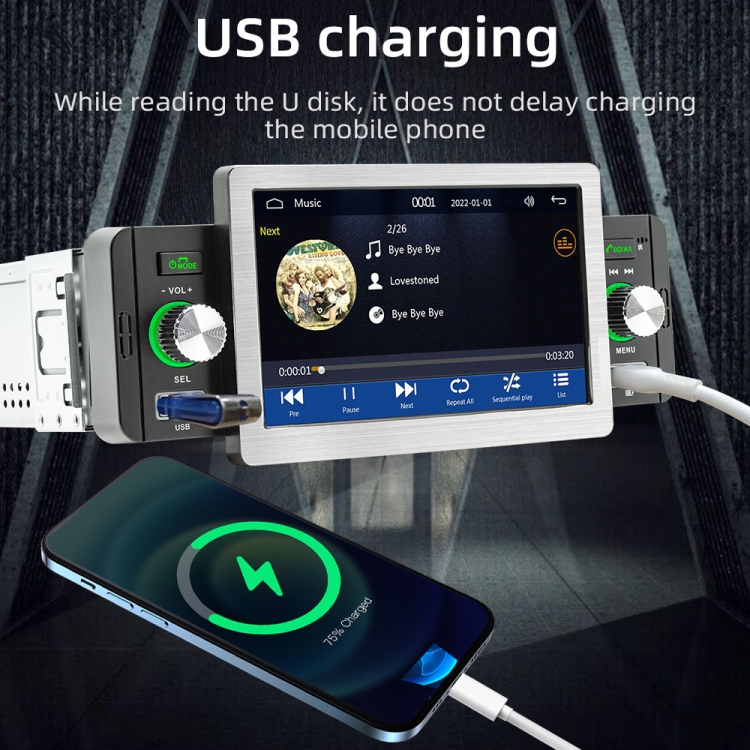 158W 5 inch Allwinner Melis F133 Car MP5 Player, Support CarPlay / BT ...