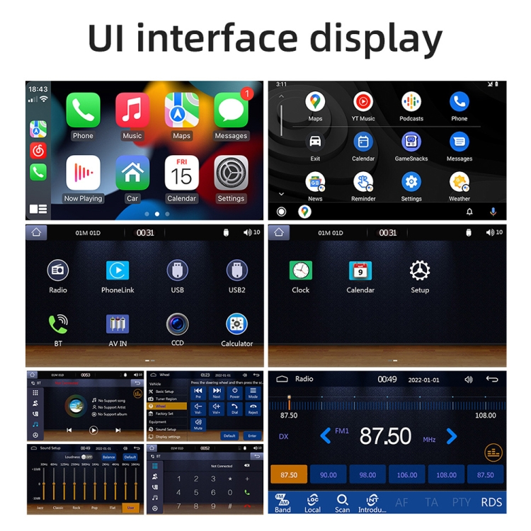 158W 5 inch Allwinner Melis F133 Car MP5 Player, Support CarPlay / BT ...