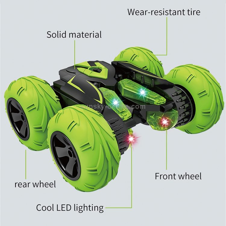 [US Warehouse] 2.4G Wireless Remote Control Car Toy Double Sided 360 ...